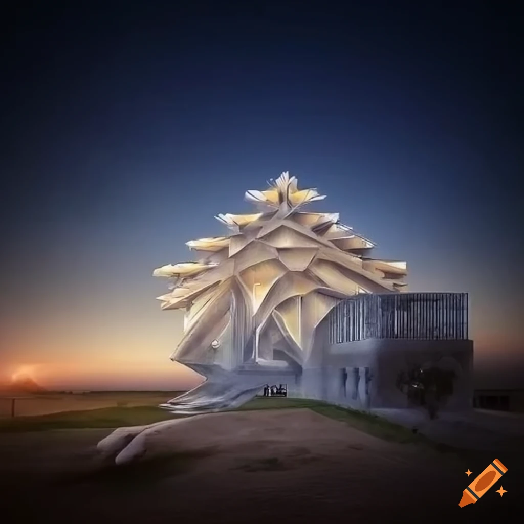 Surrealistic architecture with intricate and unconventional designs on ...