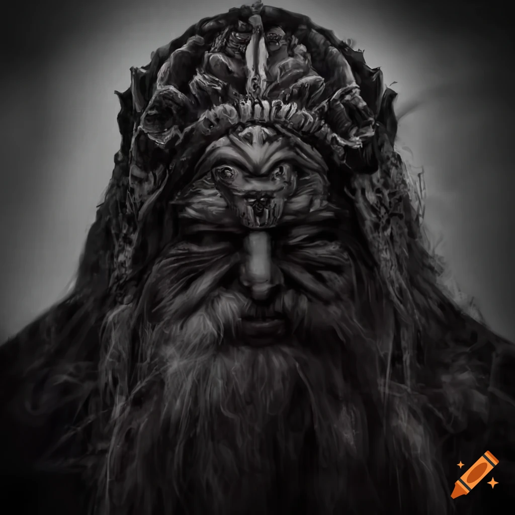 Detailed dark fantasy dwarf spirit on Craiyon