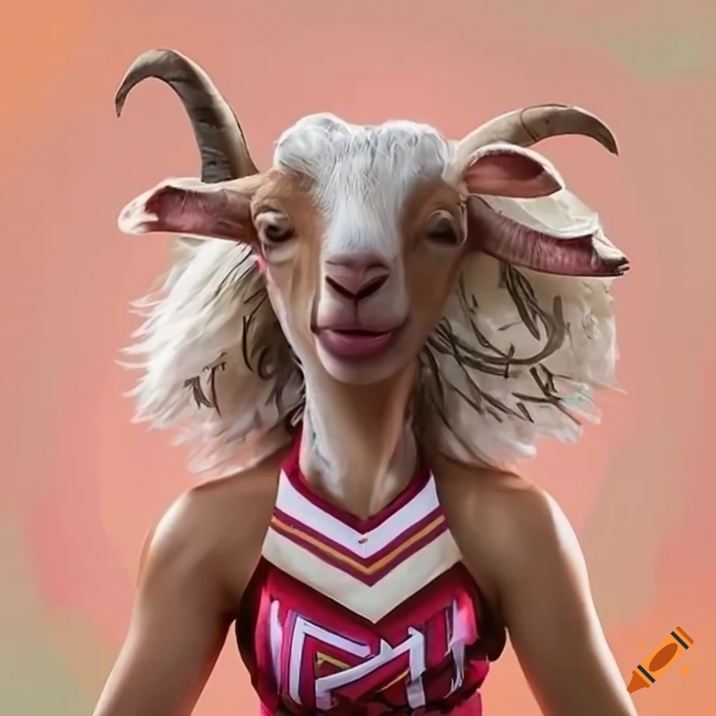 Goat cheerleader on Craiyon