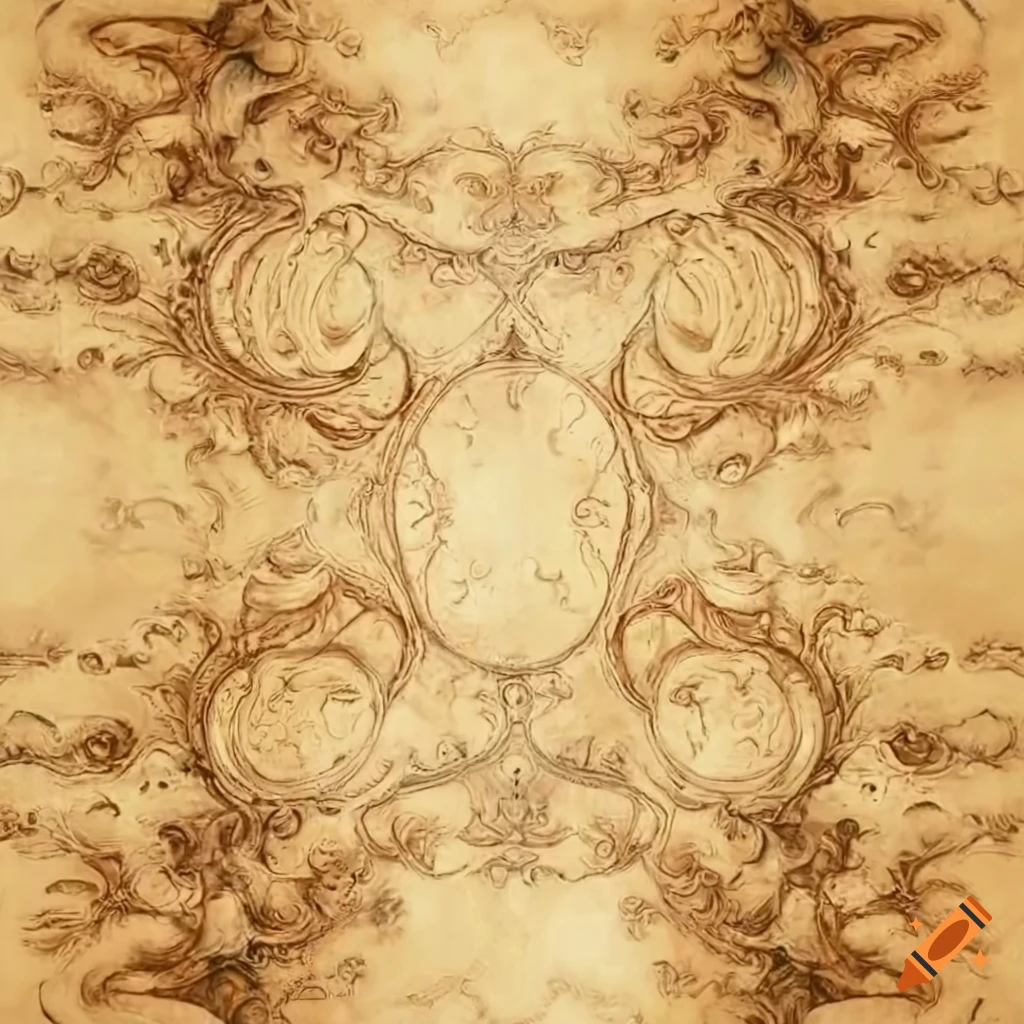 Intricate detailed medieval parchment texture on Craiyon