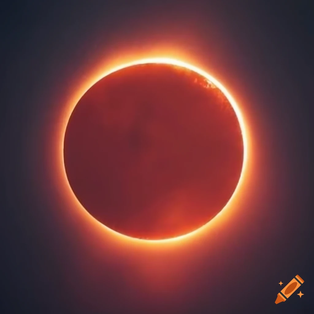 Red solar eclipse on Craiyon