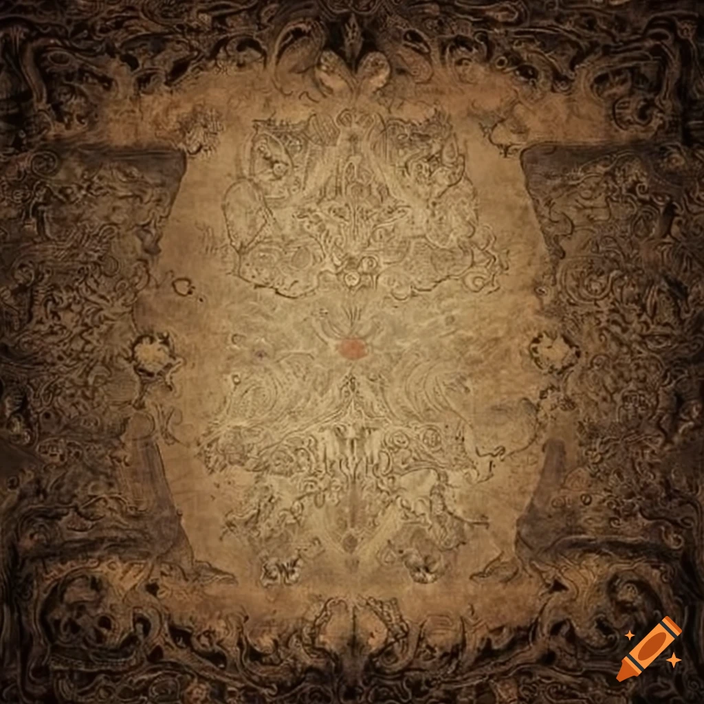 Intricate detailed medieval parchment texture on Craiyon