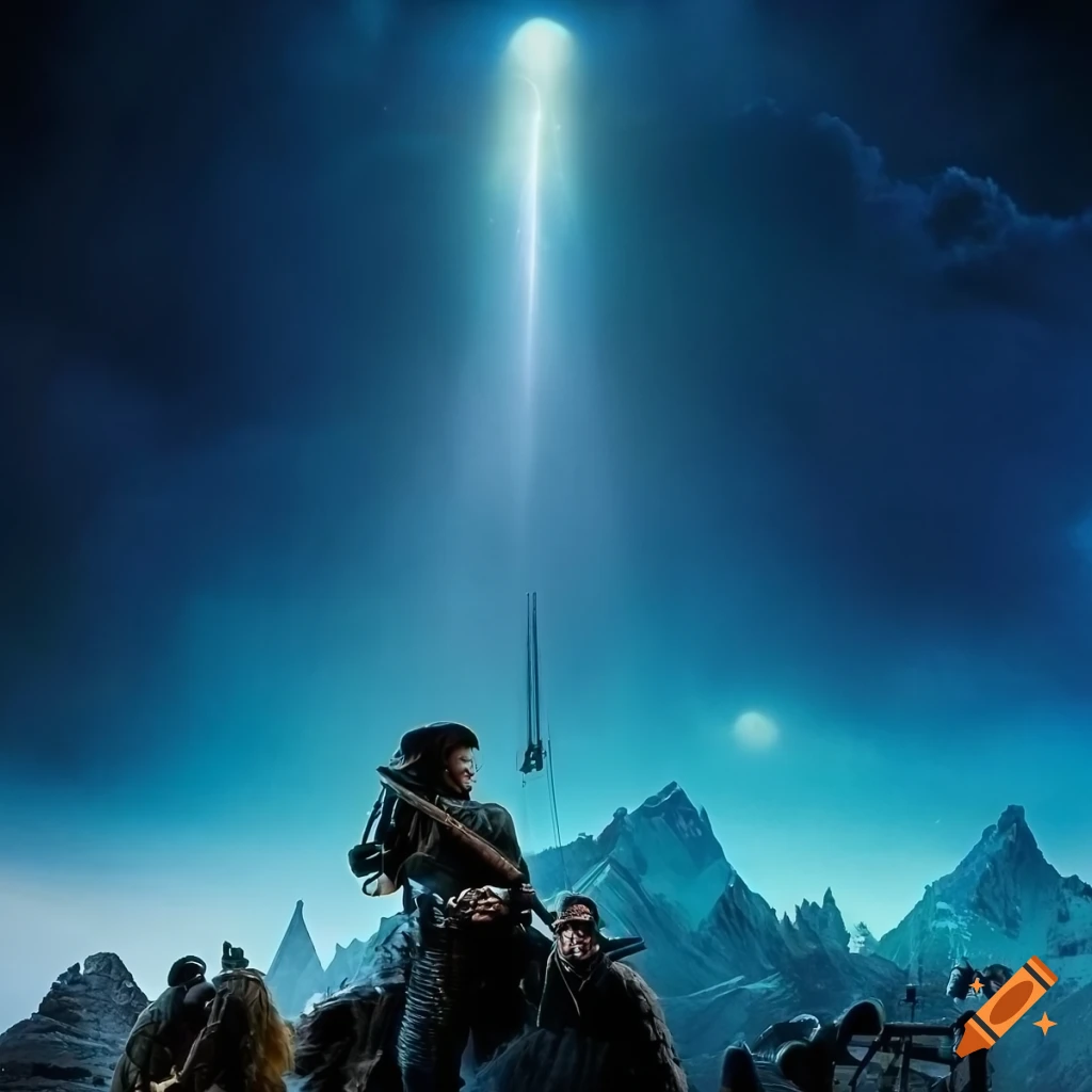 Utopian high fantasy movie poster for At the Mountains of Madness on ...