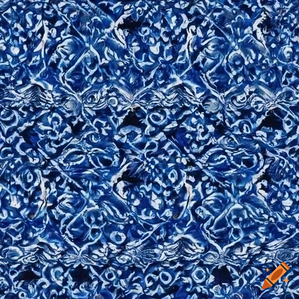 Blue repeating pattern design on Craiyon