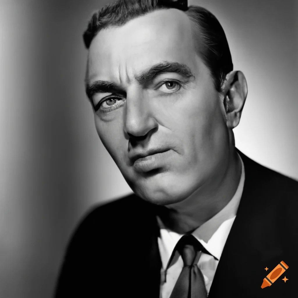 Confident middle-aged italian man in a 1950's portrait on Craiyon