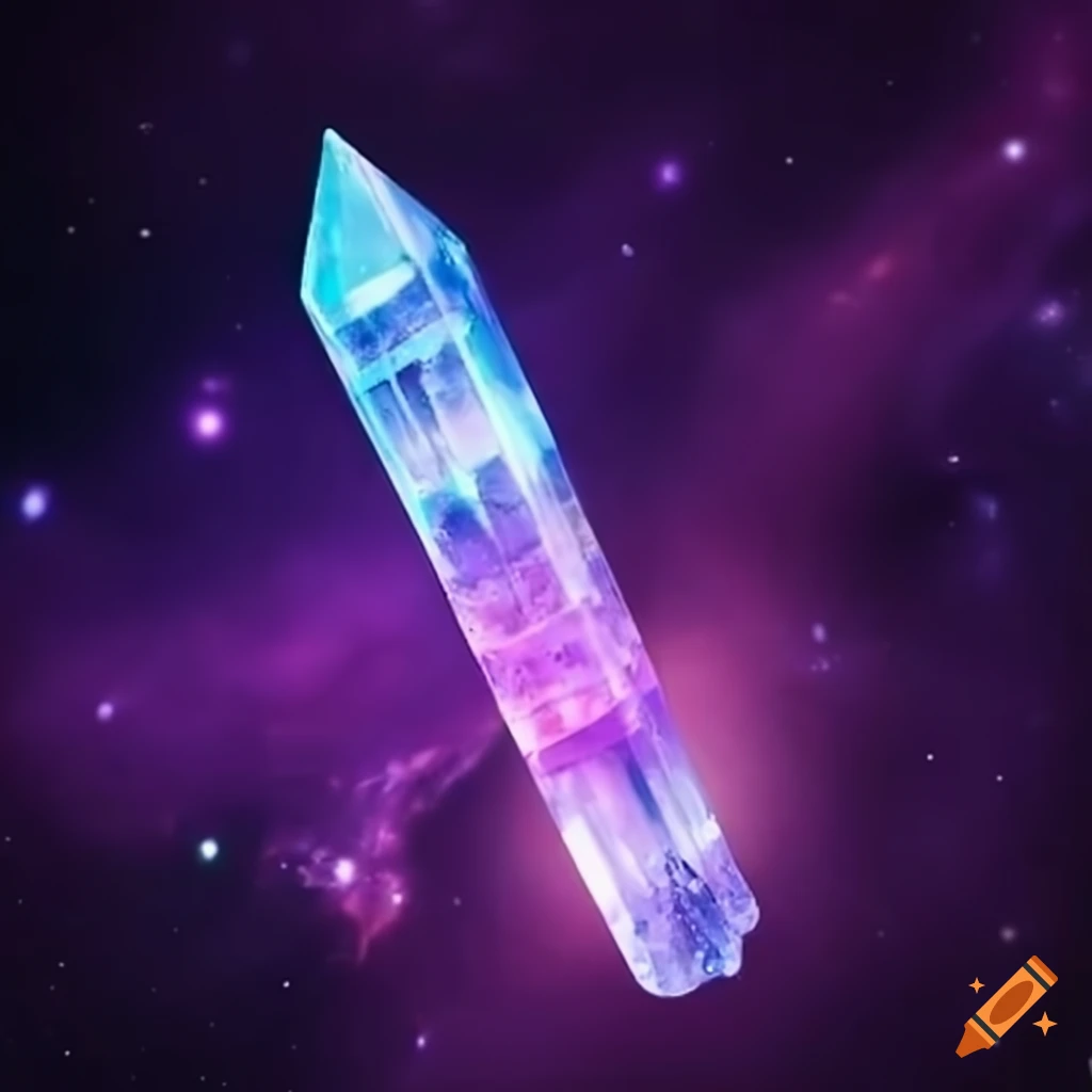 Crystal wand with space inside on Craiyon