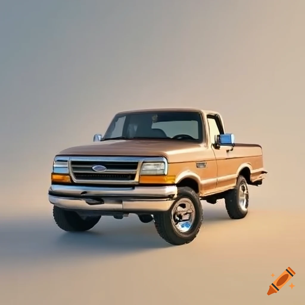 Tan colored 1996 ford f-150 truck on Craiyon