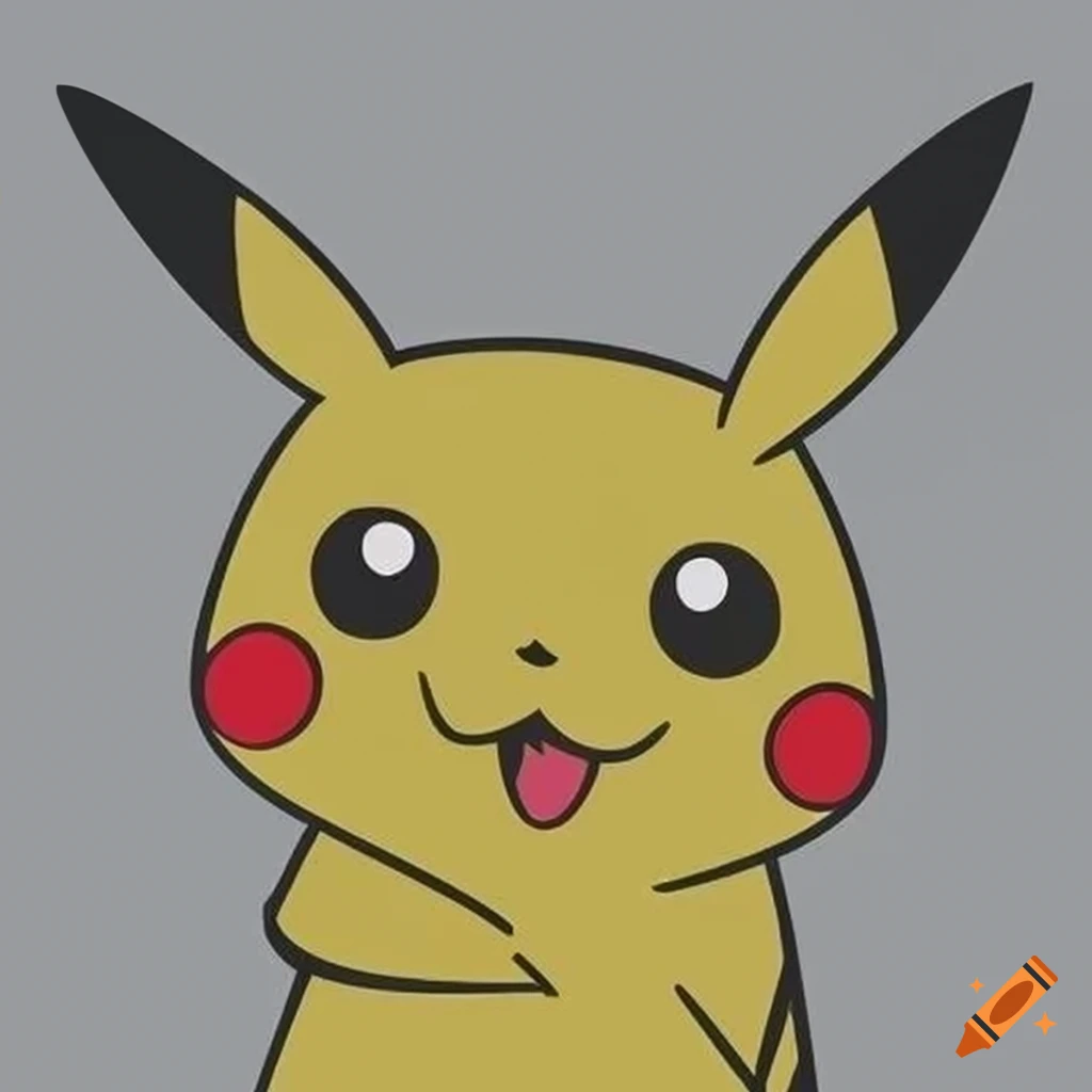 Minimalist vector pikachu logo on Craiyon