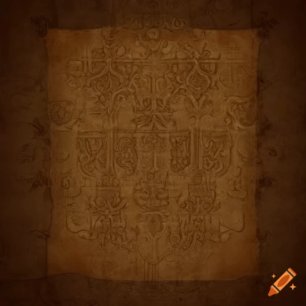 Intricate detailed medieval parchment texture on Craiyon