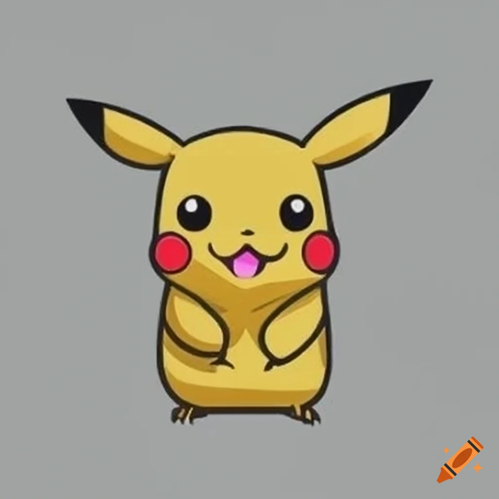 Pikachu minimalist vector logo for an app on Craiyon