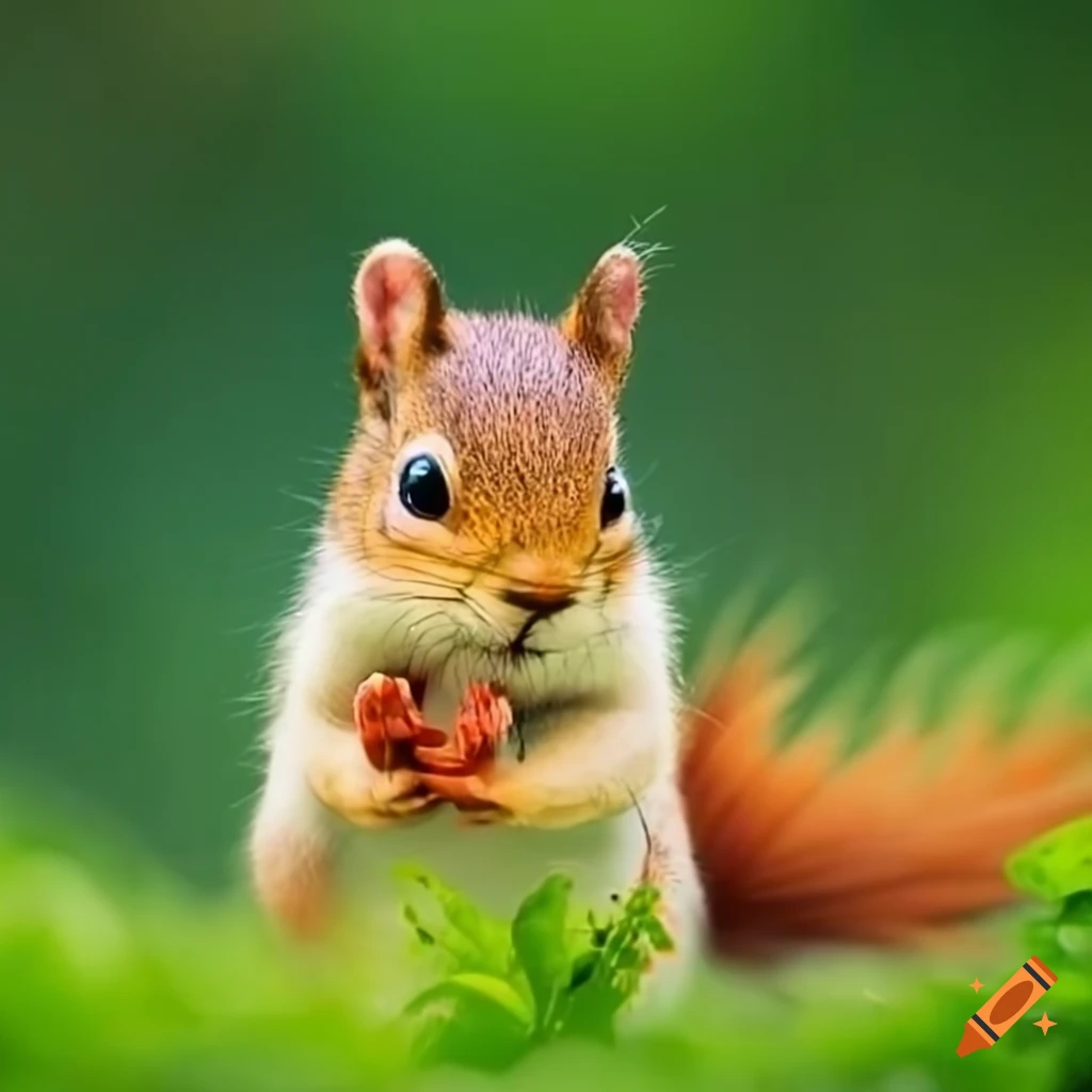 Cute squirrel on Craiyon