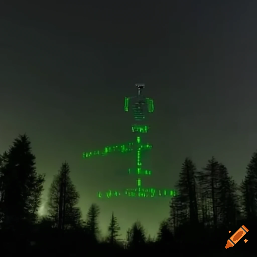 Military radar system visualizing forest terrain for safe piloting on ...