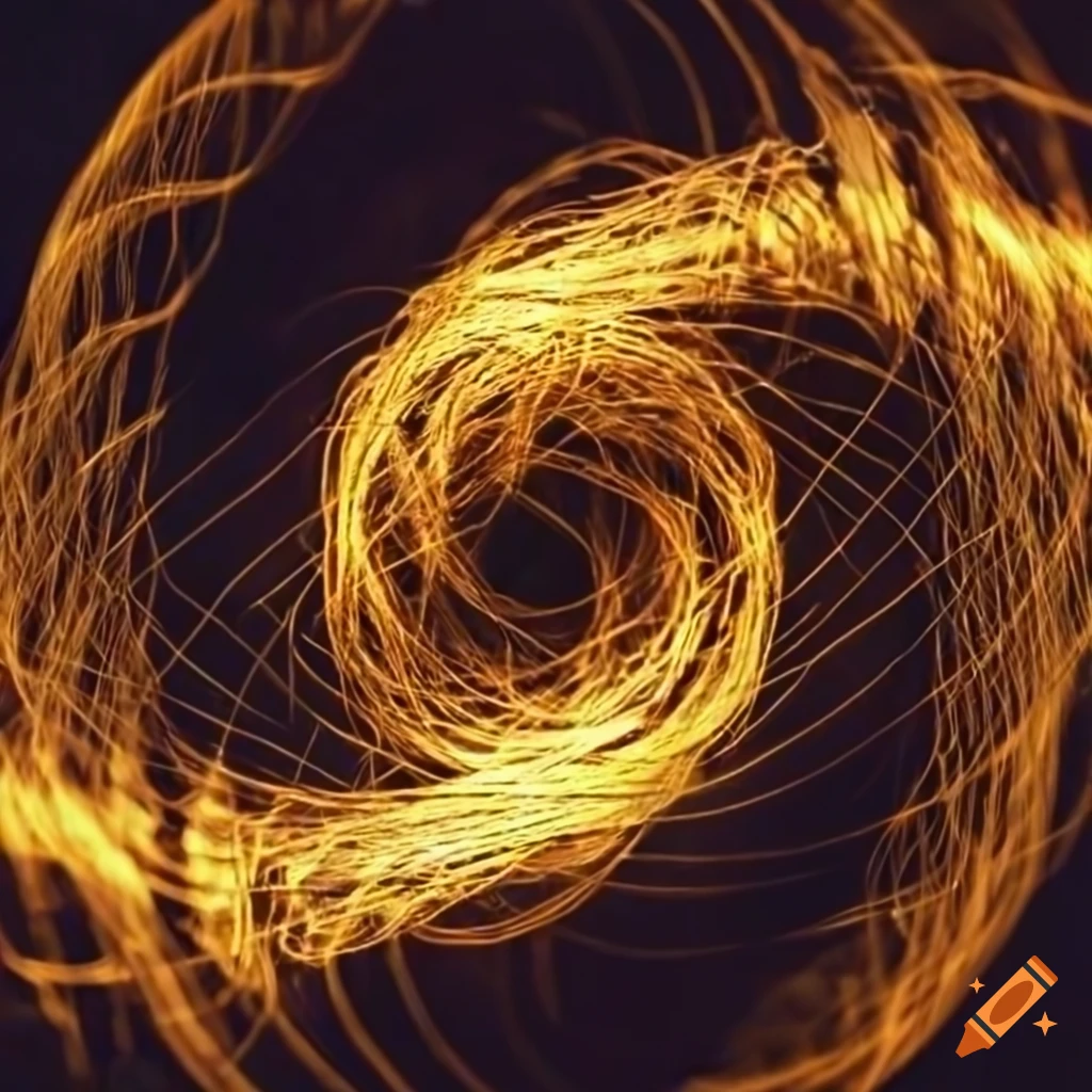Golden vortex of string on Craiyon