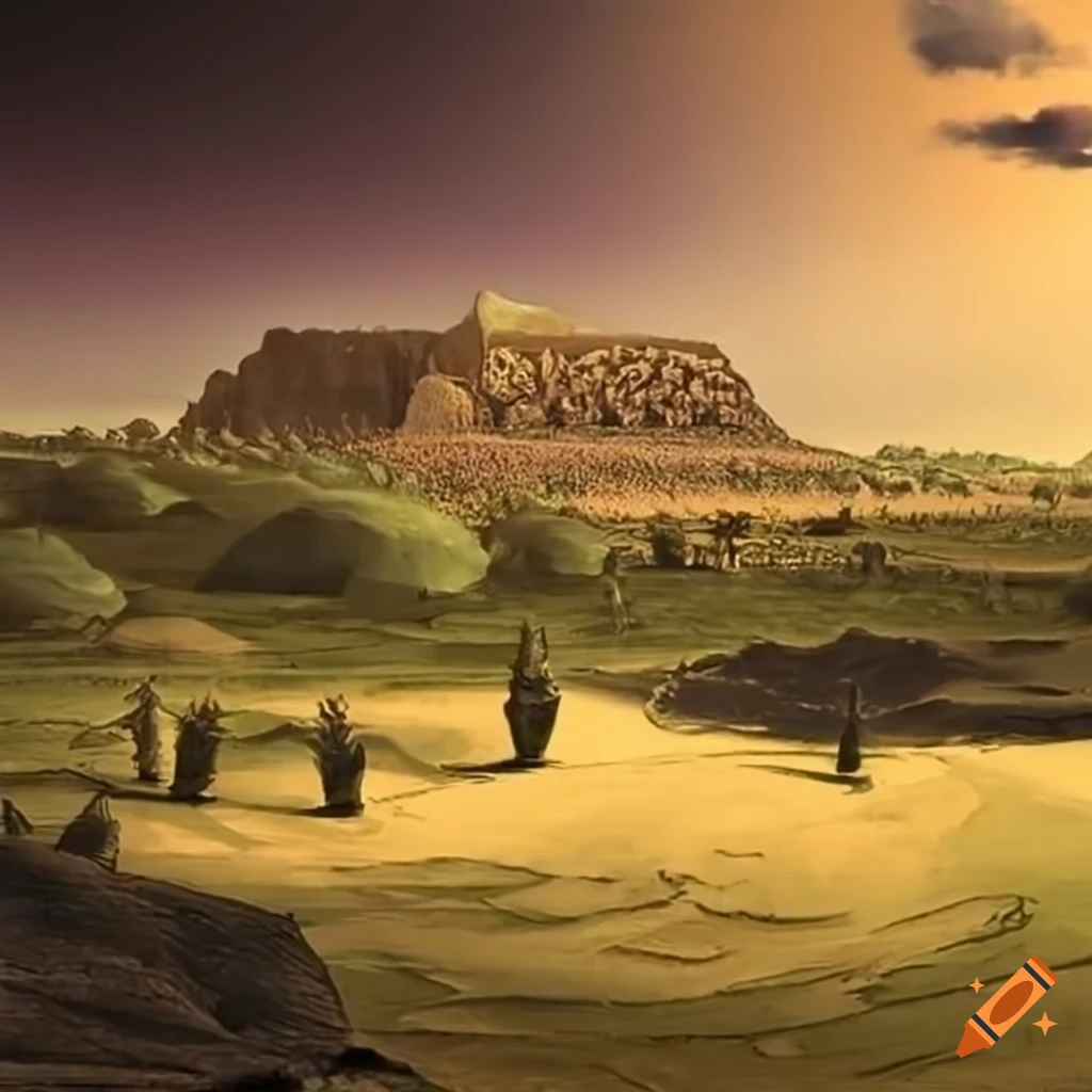 Sumerian landscape on Craiyon