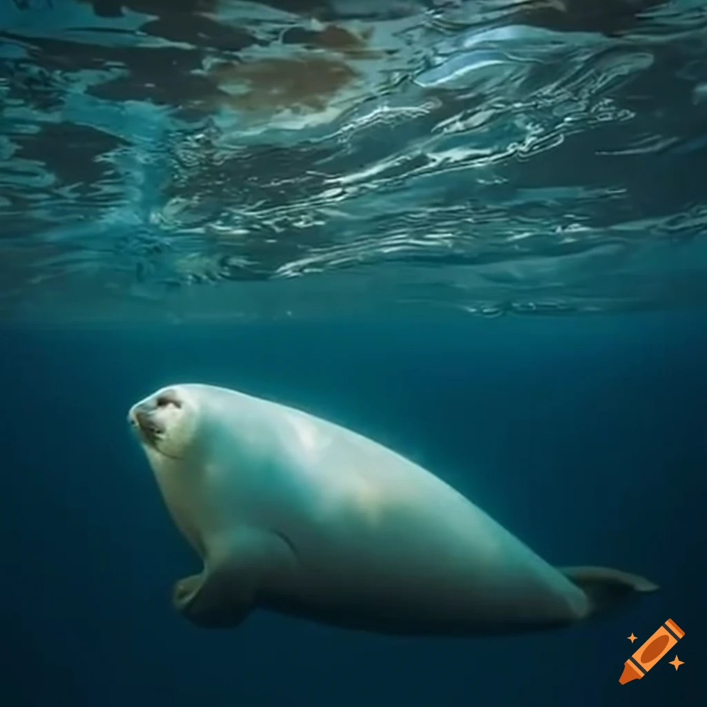 Nicolas cage riding a seal on Craiyon