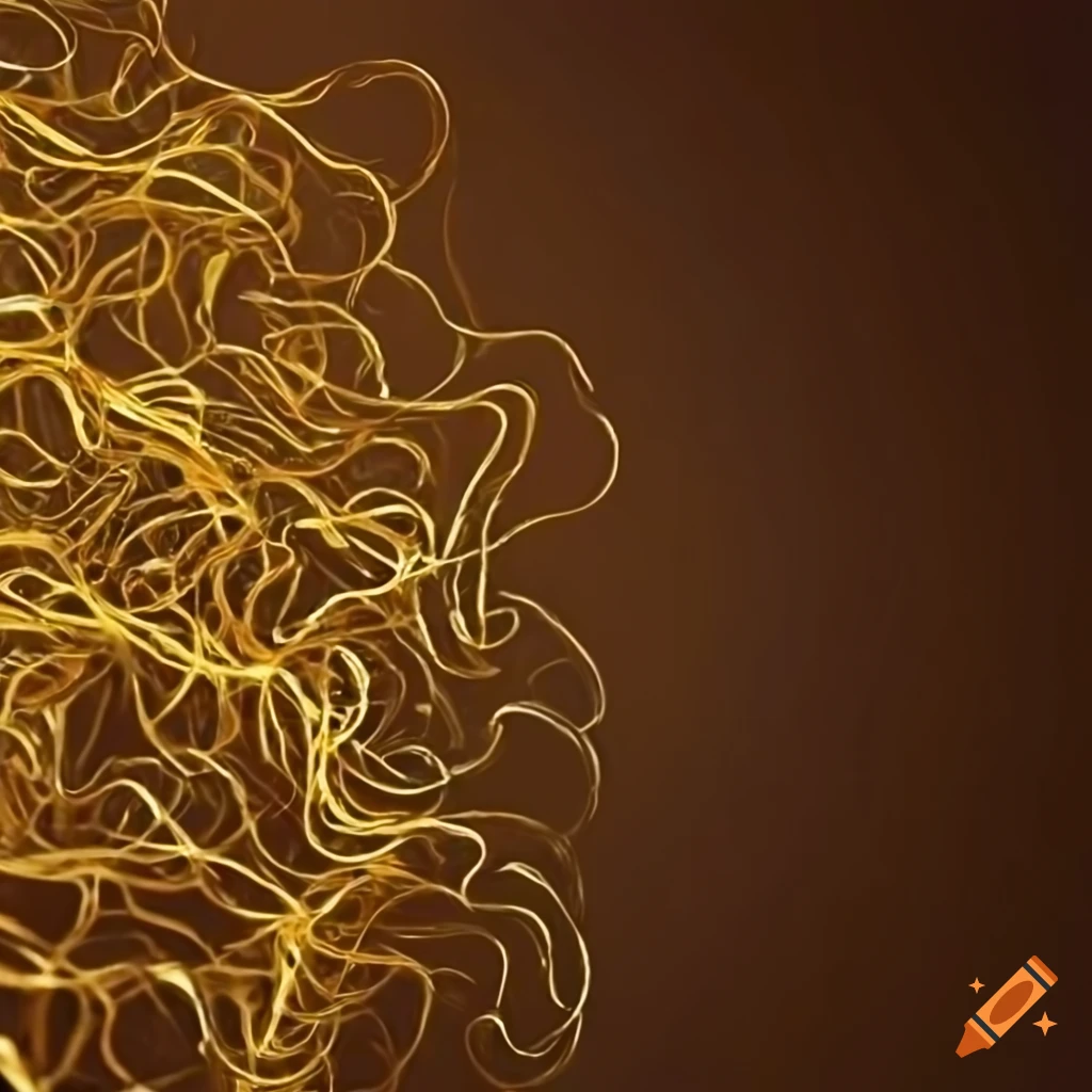 Abstract gold thread on Craiyon