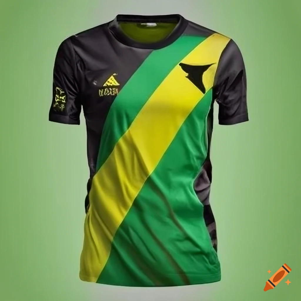 Team jersey with jamaica colors on Craiyon