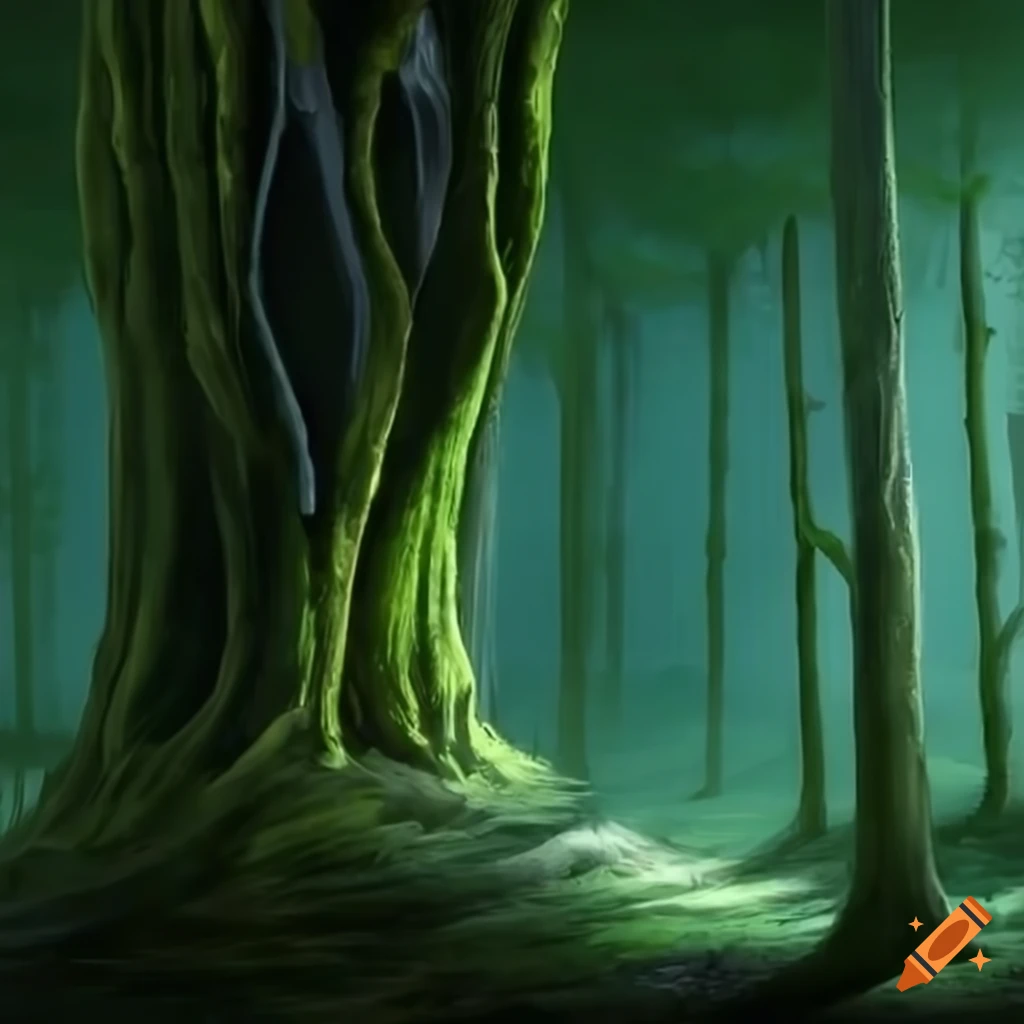 Alien forest on Craiyon