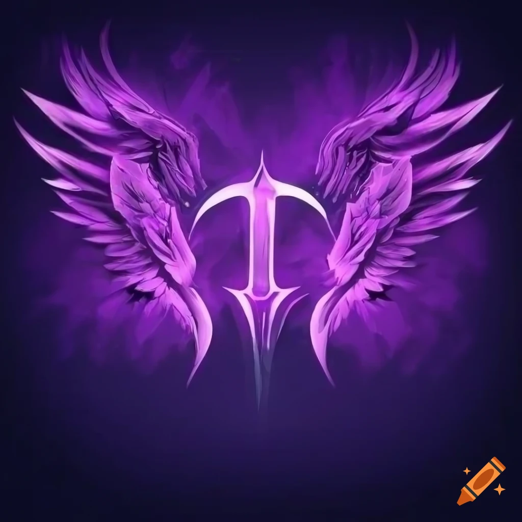 Epic landscape with hell and heaven meeting in purple colors, dark ...