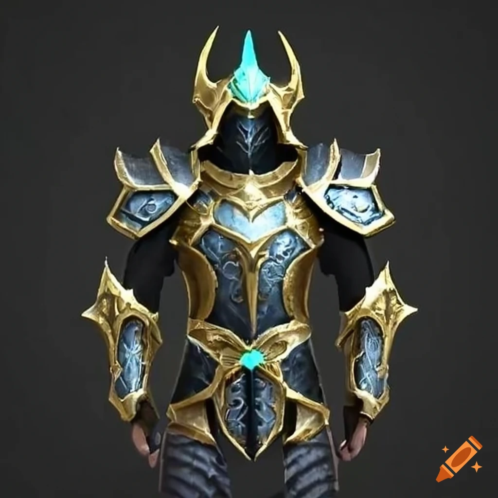 Exalted magic armor from the front on Craiyon
