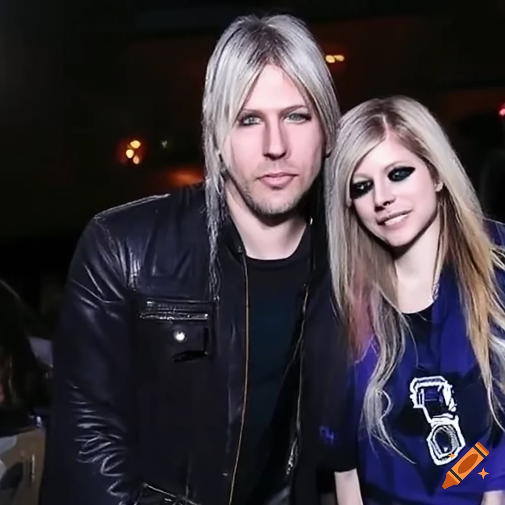 Avril lavigne performing with a metal band on Craiyon