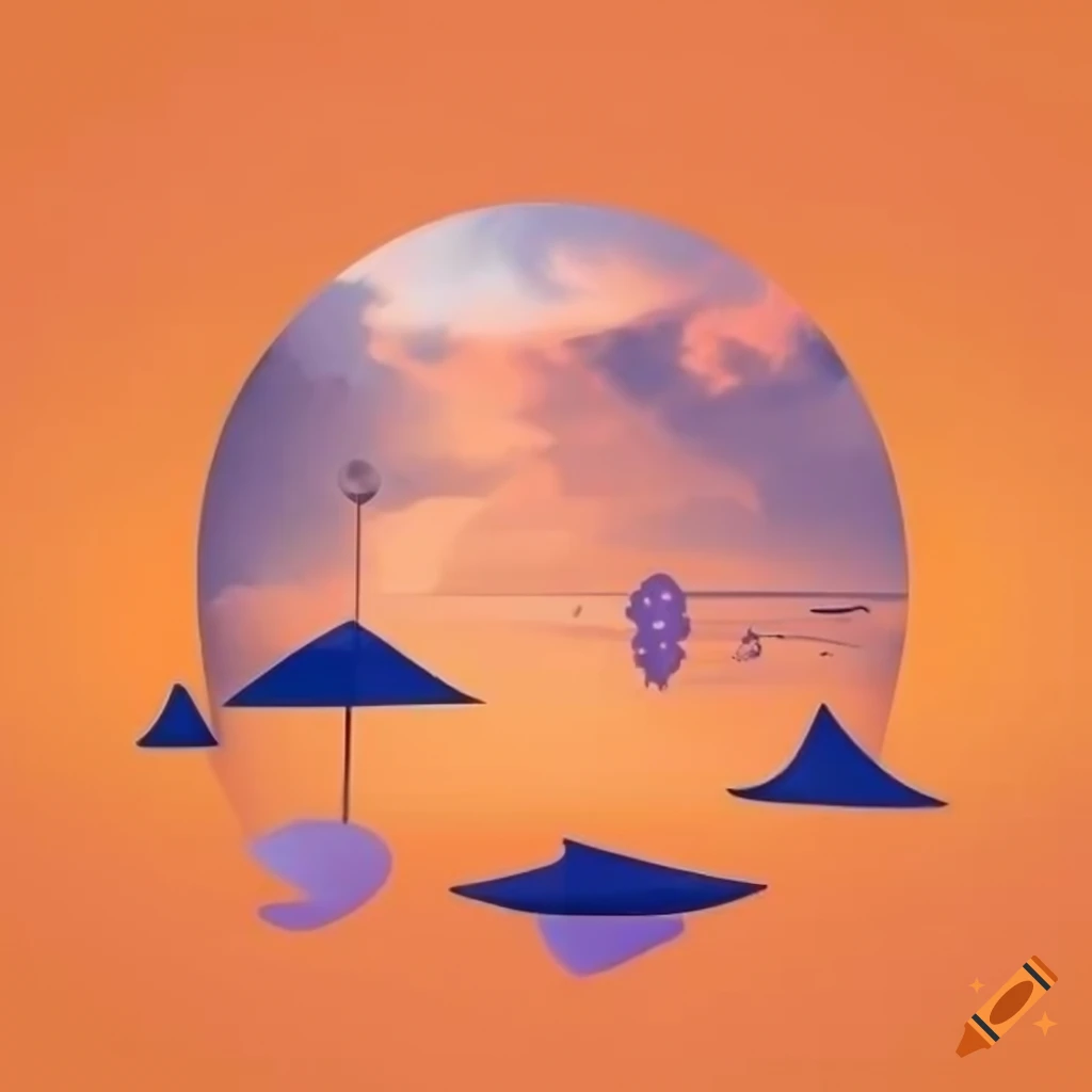 Flat composition with transparent objects on opaque background in a ...