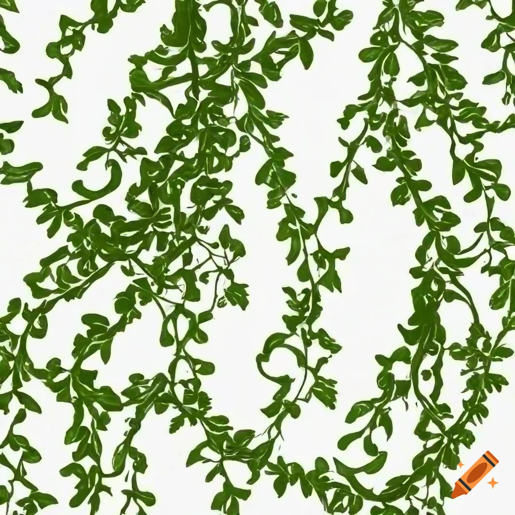 Long vine on white background on Craiyon