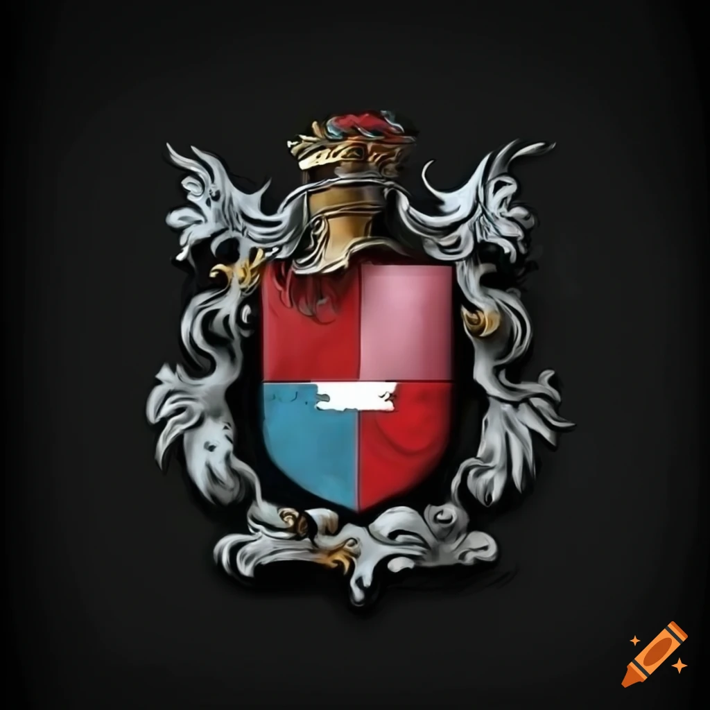 Fancy family crest design for the letter t on Craiyon