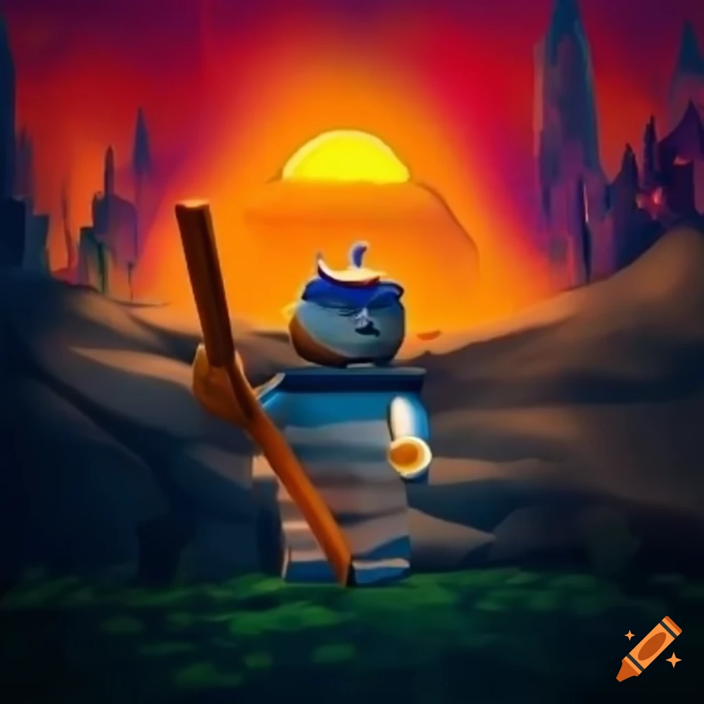 Colorful fantasy landscape with characters from Ninjago, Harry Potter ...