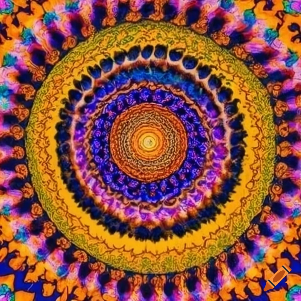 Intricate and detailed vibrant patterns with a spiritual essence on Craiyon