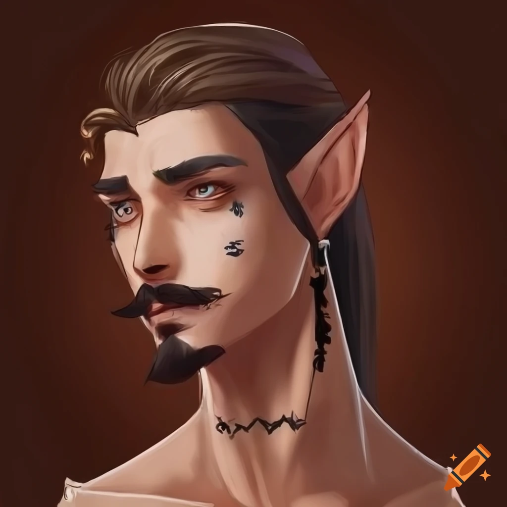 Half-human character with braided hair and mustache inspired by Turkish ...