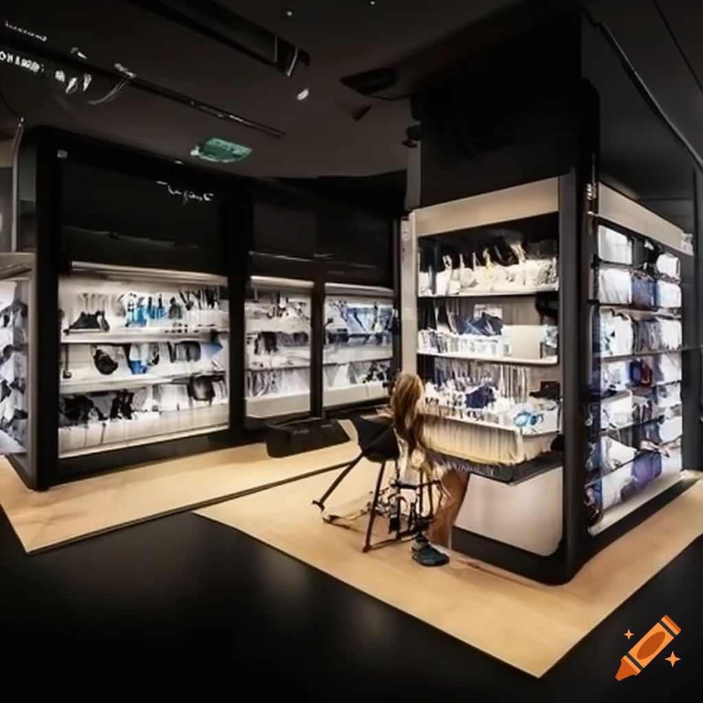 Large and spacious modern cell phone store on Craiyon