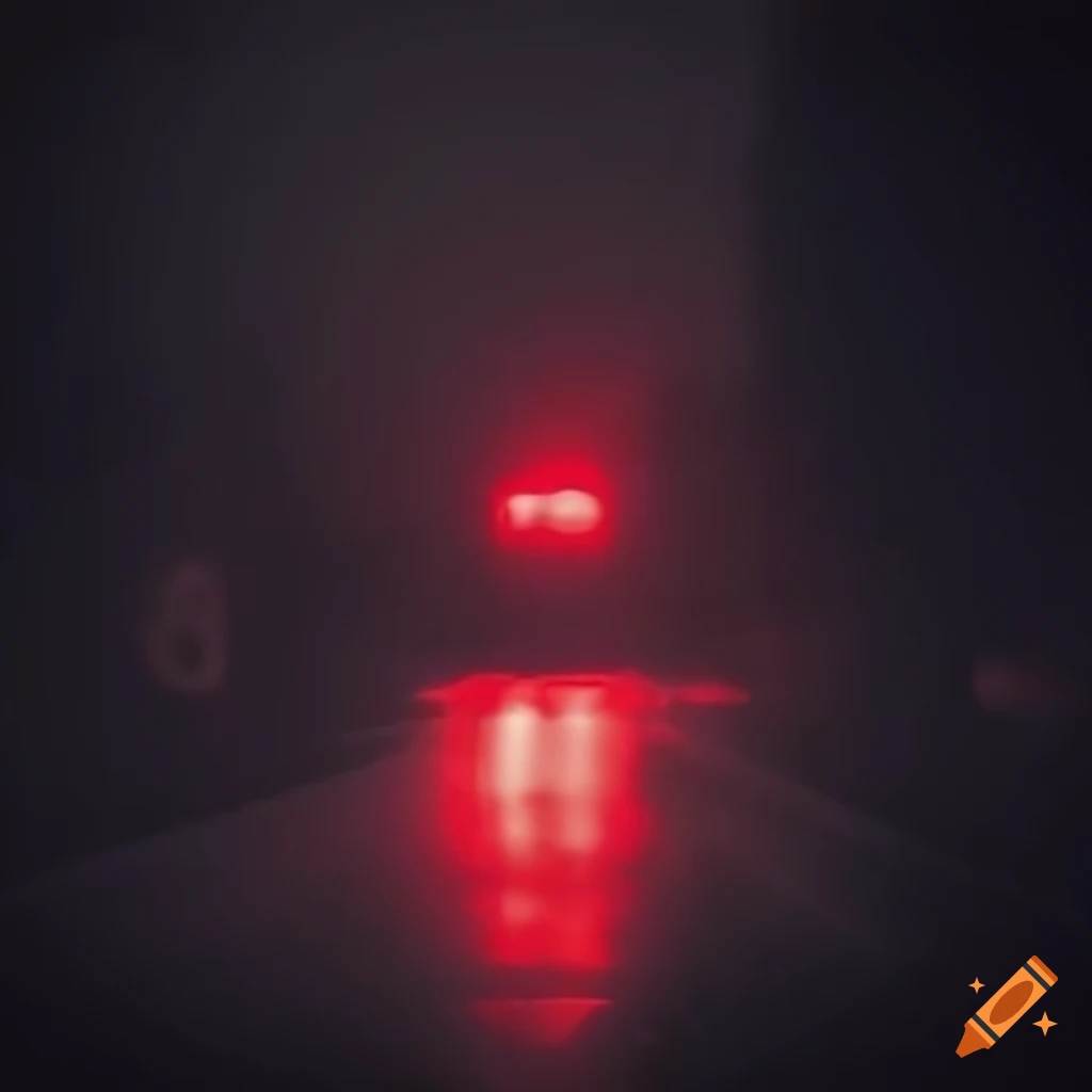 Red distorted exit sign in a creepy and dark setting on Craiyon