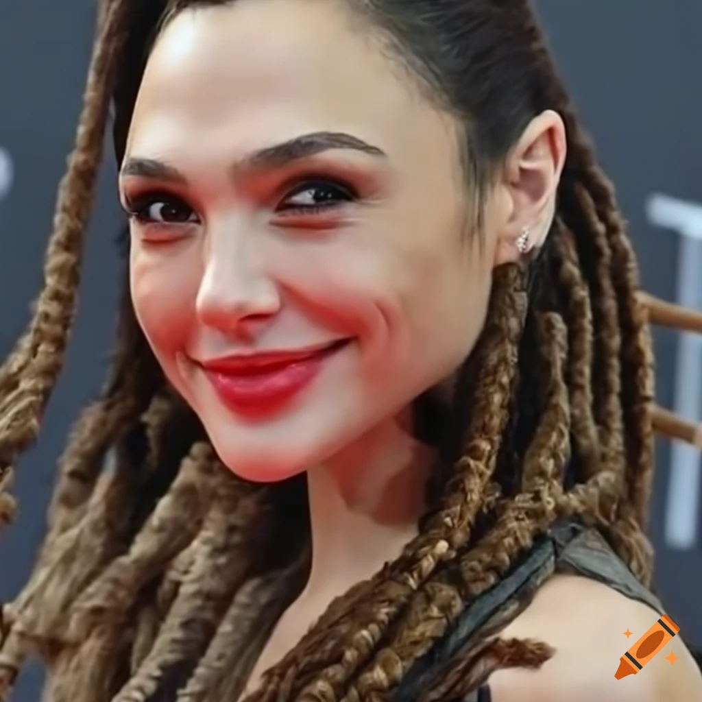Gal gadot as lara croft with dreadlocked hair on Craiyon