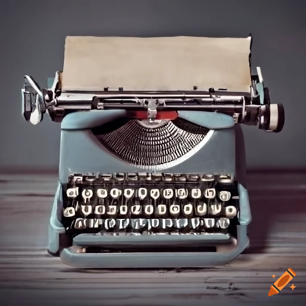 Front view of an old typewriter with paper titled 'My Back Pages' on ...