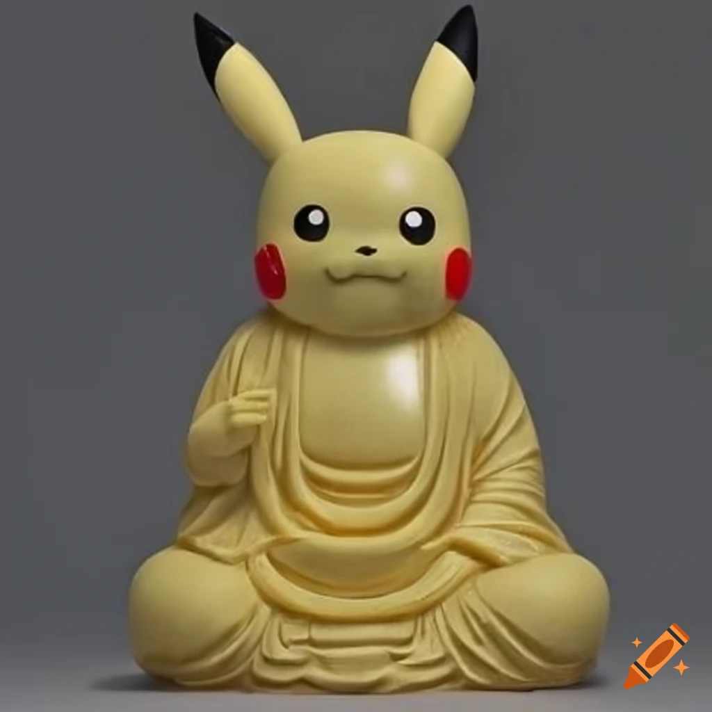 Pikachu buddha statue on Craiyon