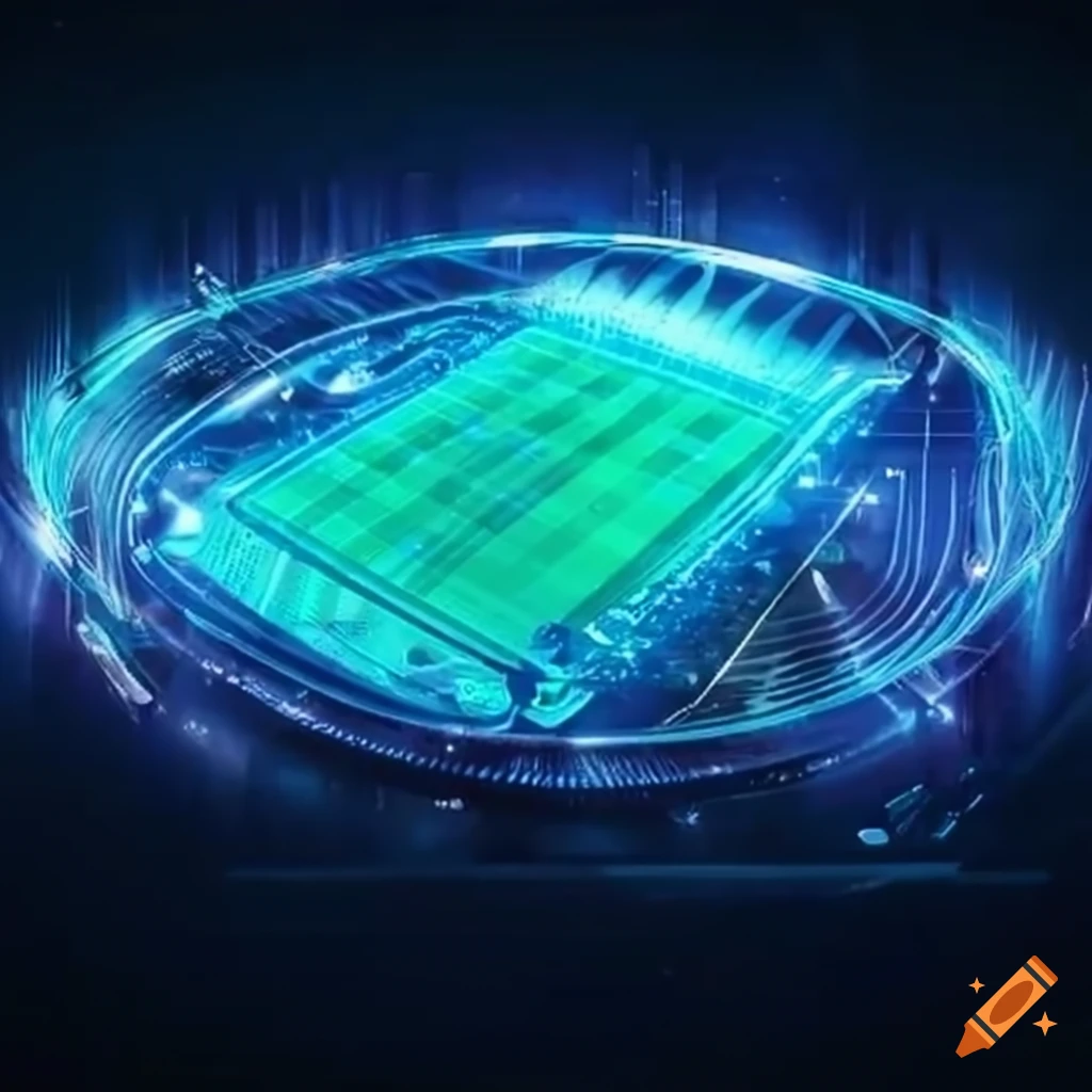 Smart stadium with digital technology on Craiyon