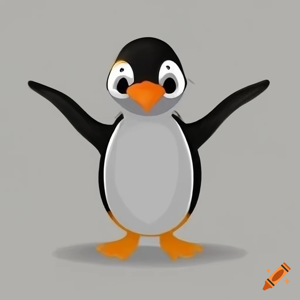 Happy penguin on Craiyon