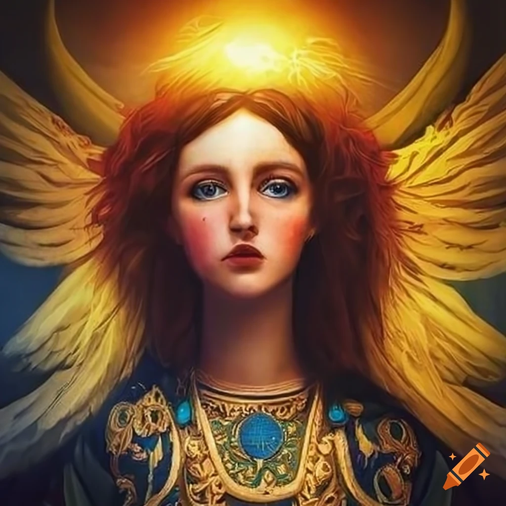 Victorious ukrainian angel on Craiyon