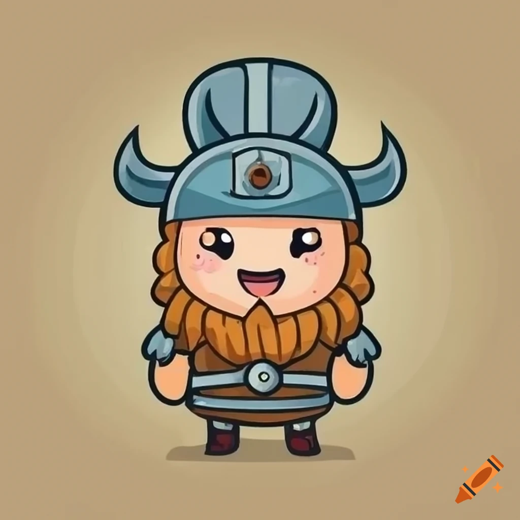 Cute viking illustration on Craiyon