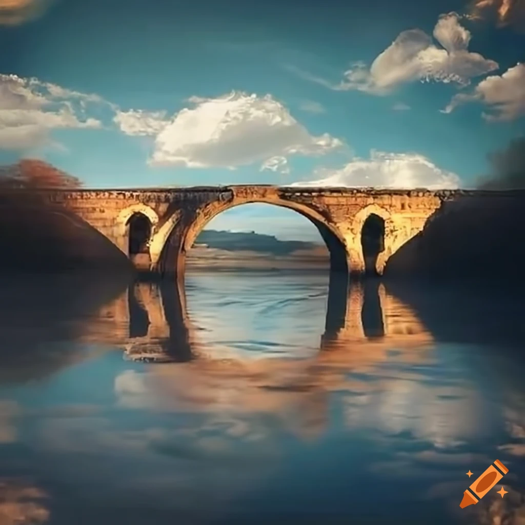 Ancient bridge on Craiyon