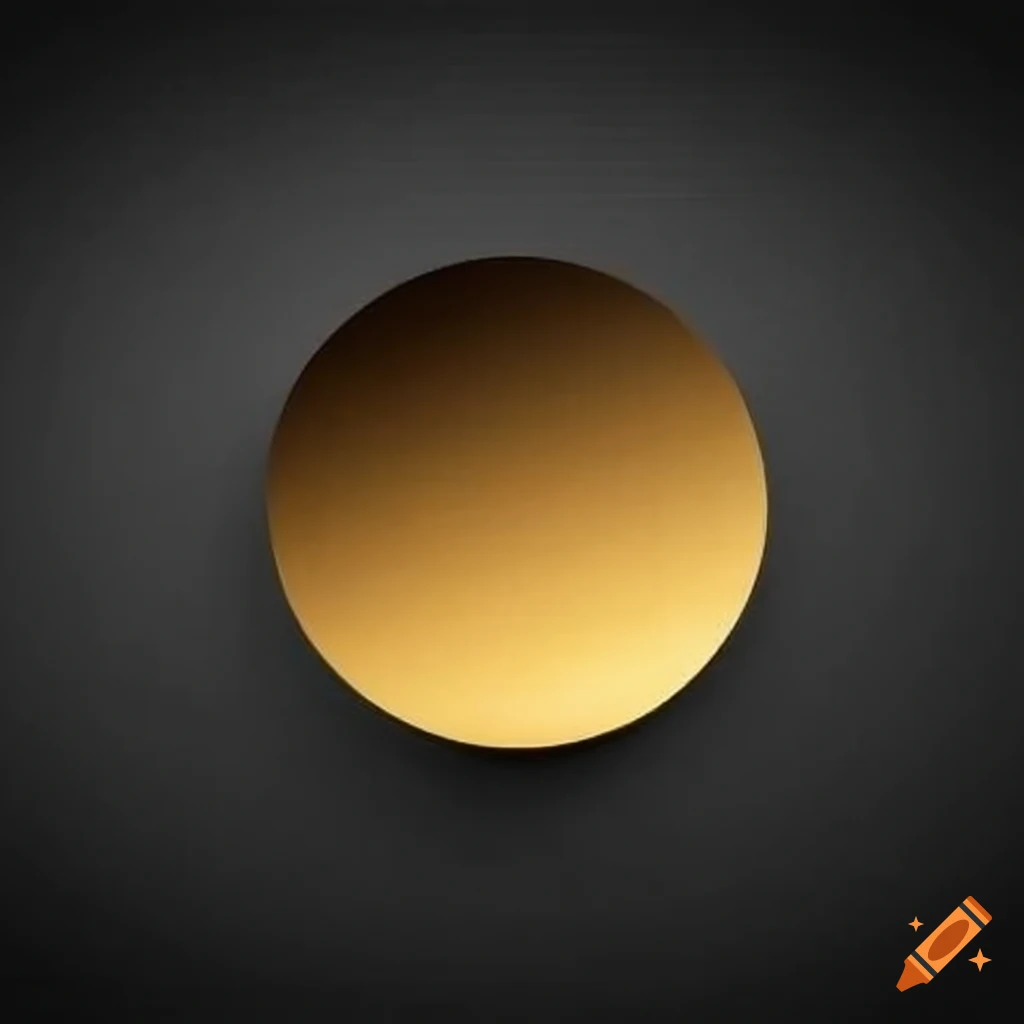 Smooth block of gold on a black surface on Craiyon