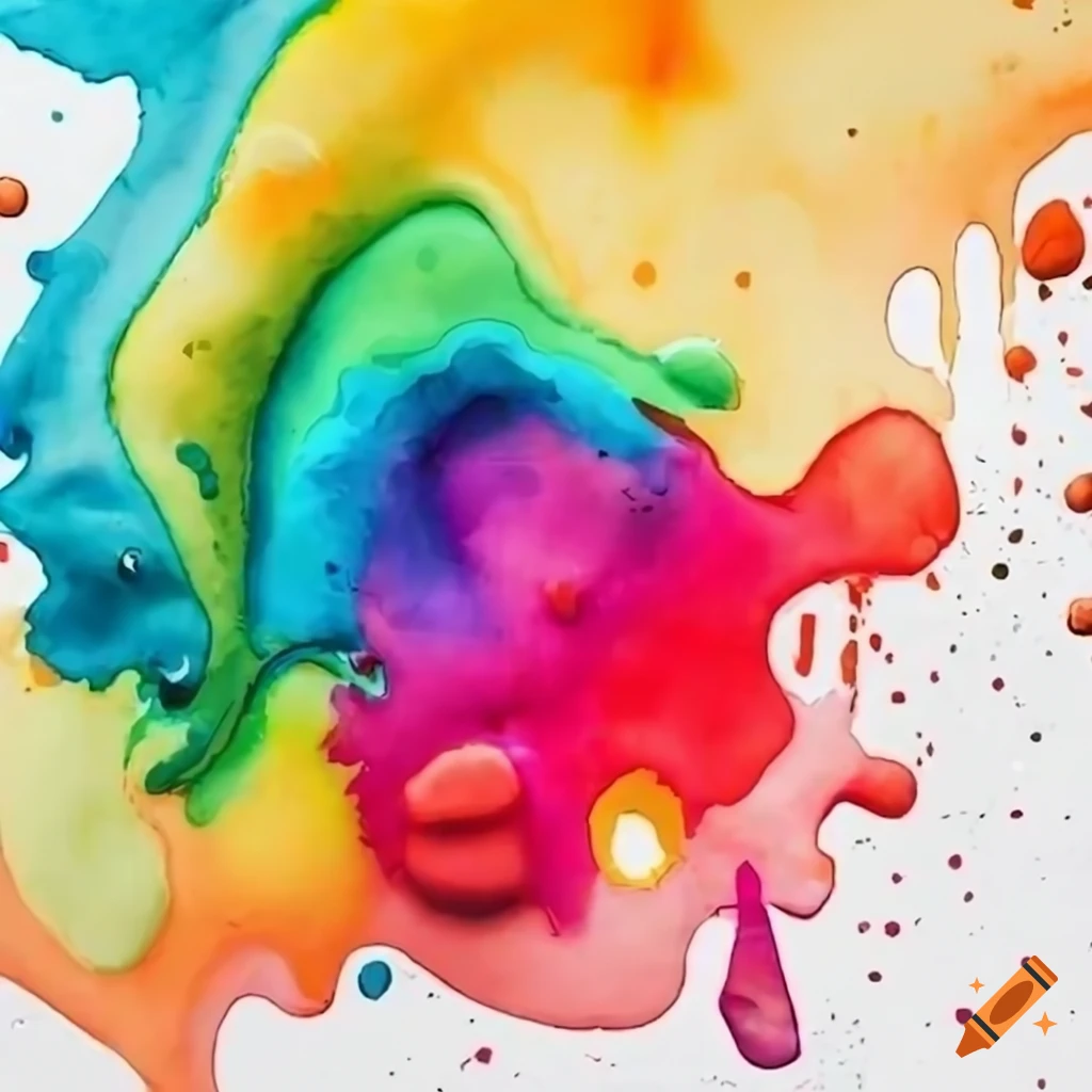 Splash action painting kids logo on Craiyon