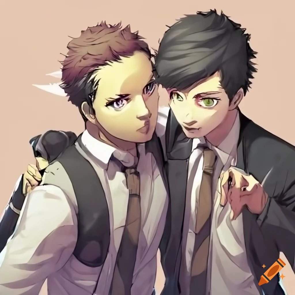 Dojima and adachi from persona on Craiyon