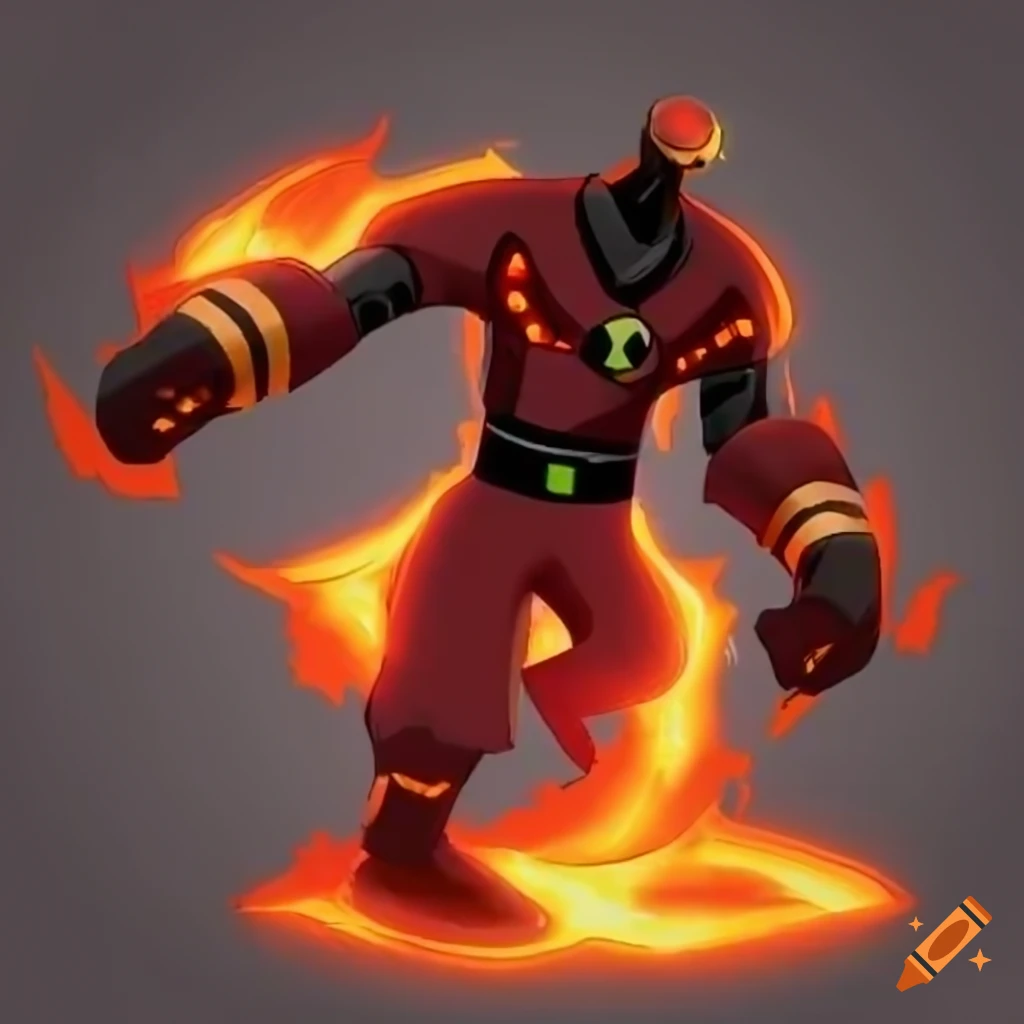 Fiery pyro warrior with molten lava and volcanic energy inspired by ...