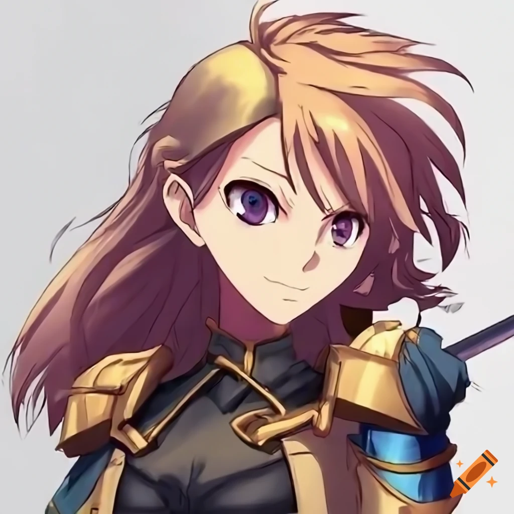 Anime swordsman military commander from i am magicami on Craiyon