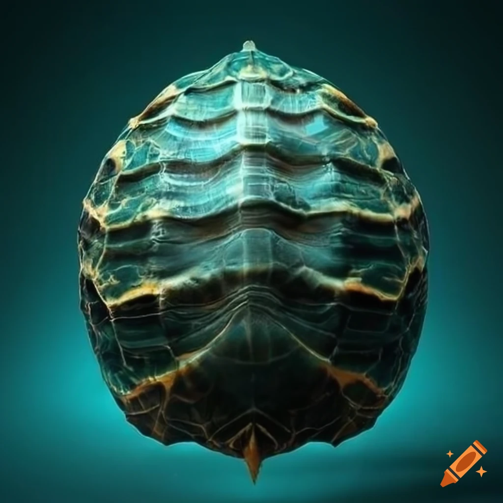 Highly detailed geometric turtle shell design on Craiyon