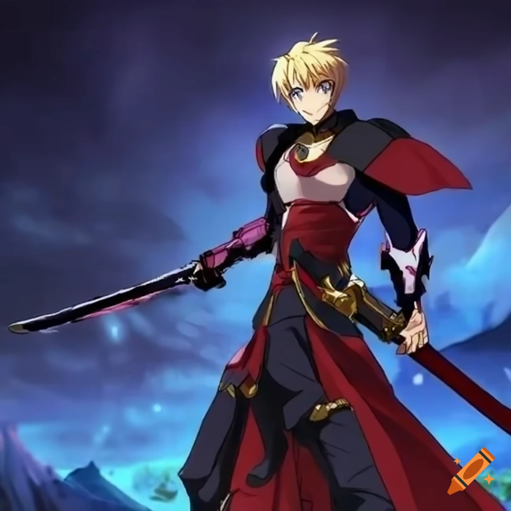 Anime swordsman military commander from magicami on Craiyon