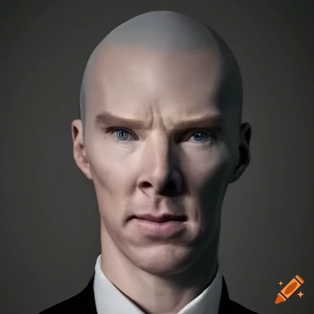 Close-up portrait of Benedict Cumberbatch on Craiyon