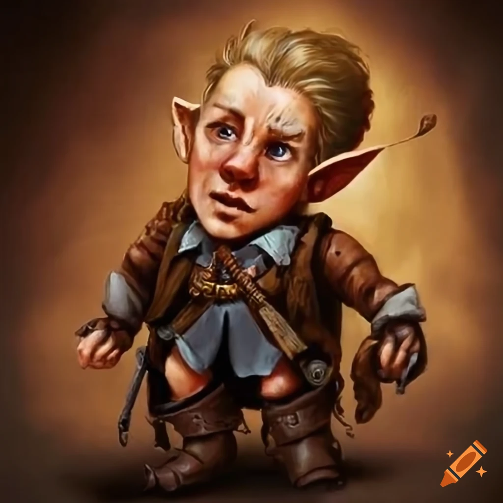 Halfling character inspired by indiana jones on Craiyon